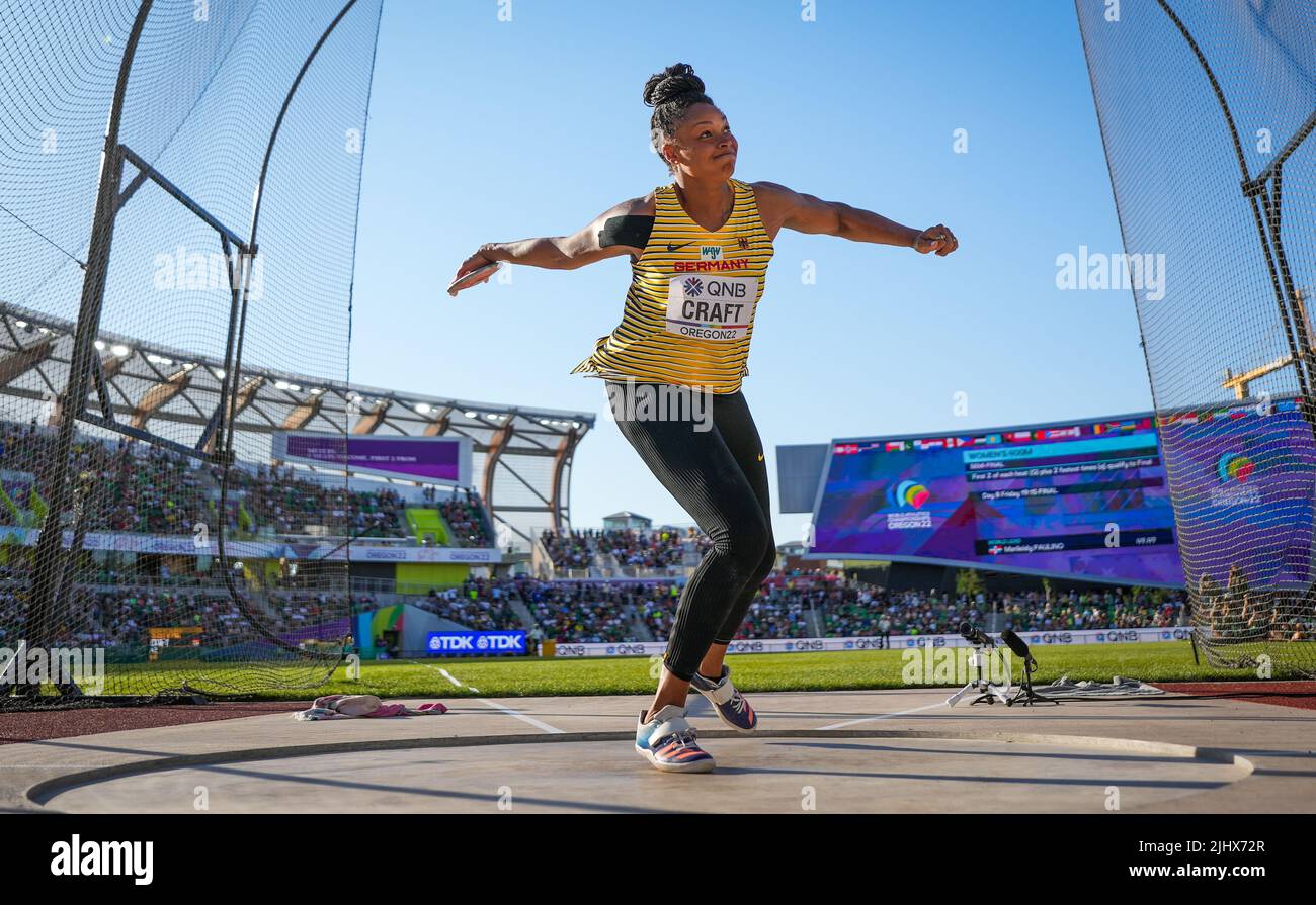 Eugene, USA. 20th July, 2022. Athletics: World Championships, Shanice ...