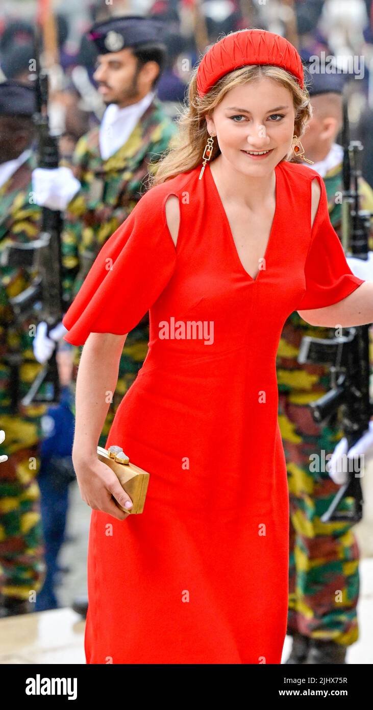 Princess Elisabeth of Belgium attending Te Deum in Brussels, Belgium ...