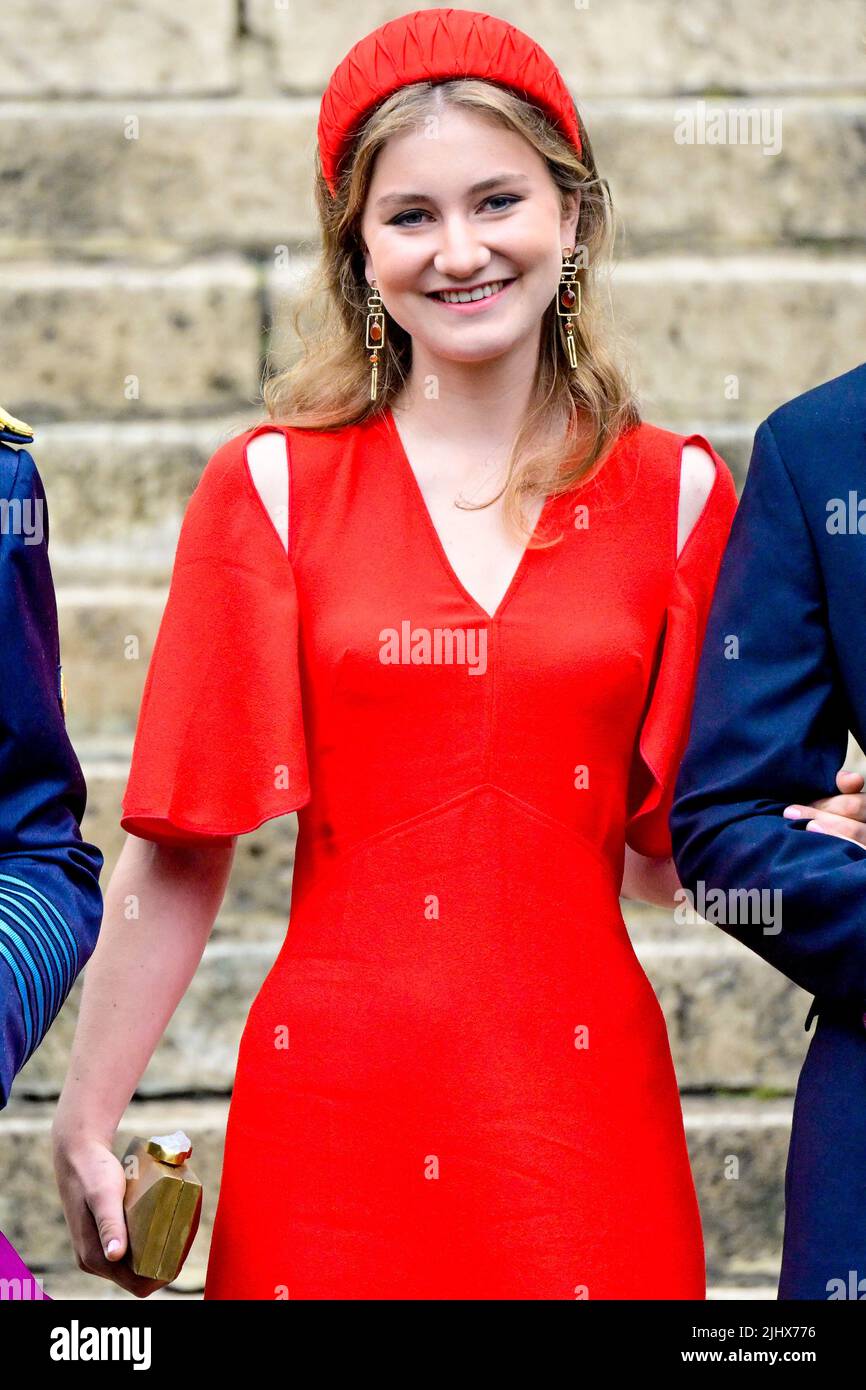 Princess Elisabeth of Belgium attending Te Deum in Brussels, Belgium ...