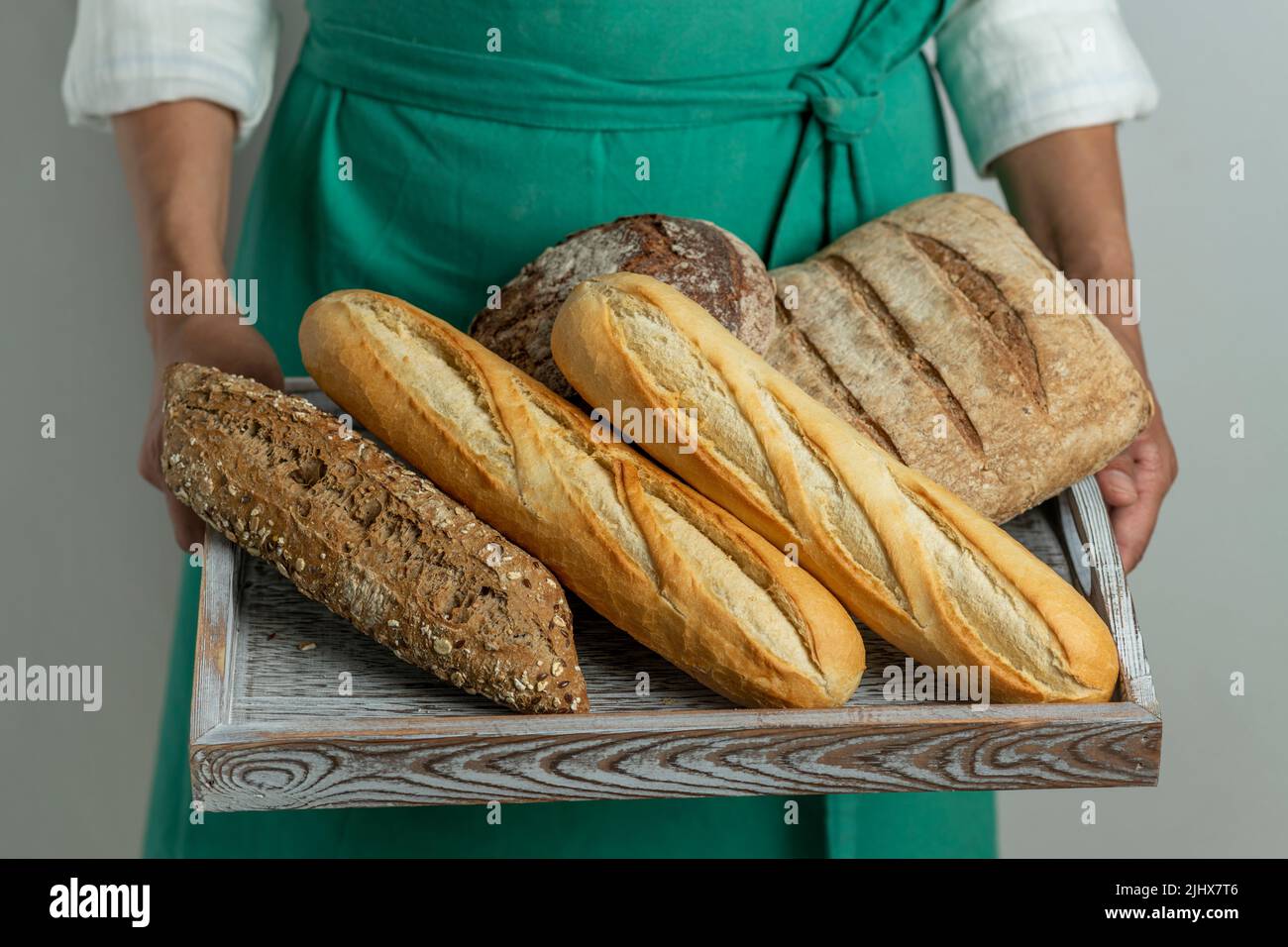 Baker tray fresh bread hi-res stock photography and images - Alamy