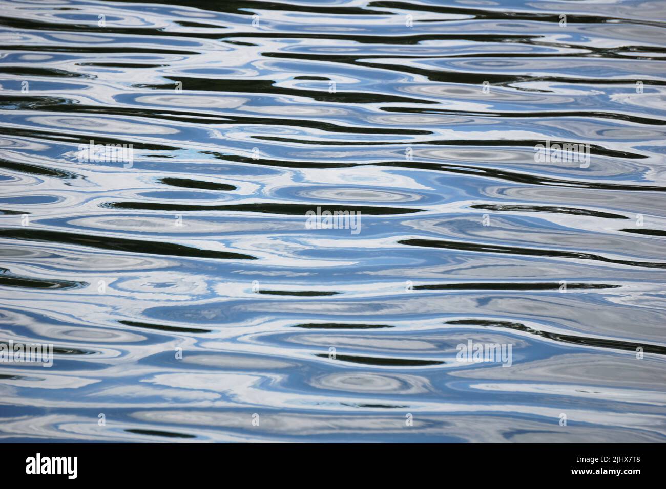 Ripples on water surface - sky reflection Stock Photo - Alamy