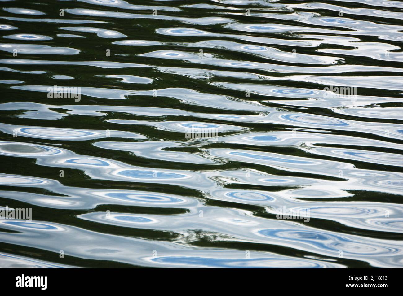 Ripples on water surface - sky reflection Stock Photo - Alamy