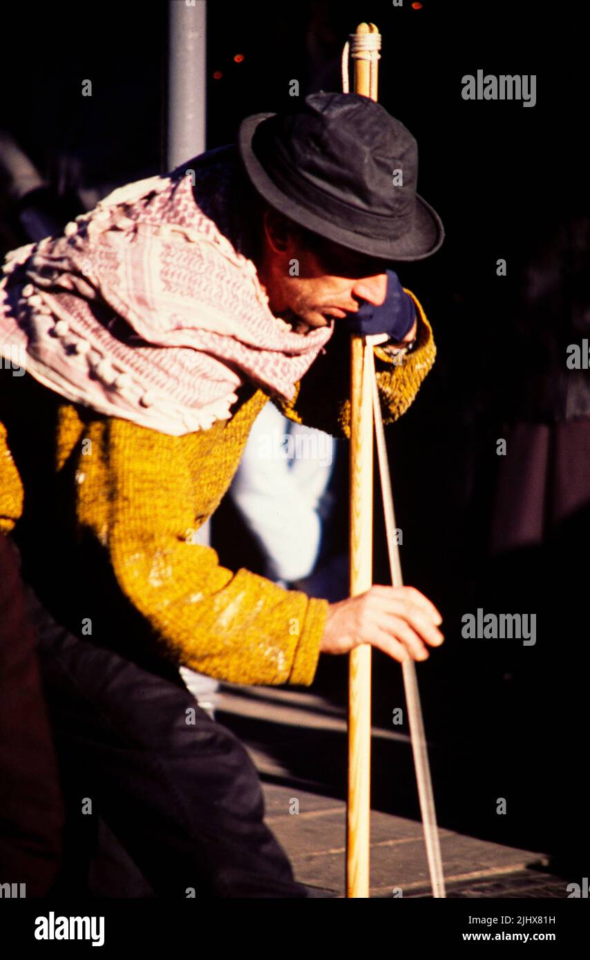 Portrait street musician busking in the French Quarter, New Orleans ...