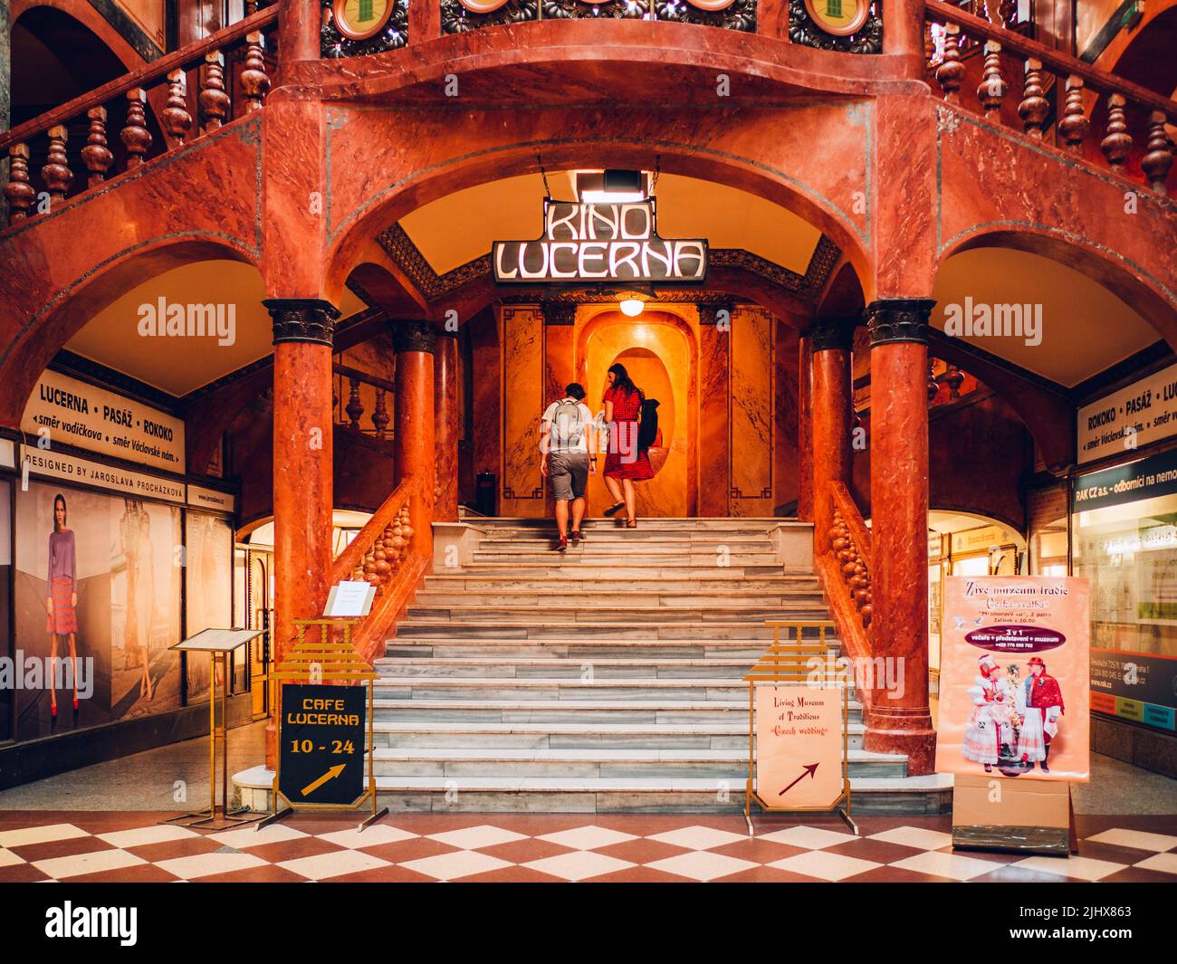 Stairs to cinema entrance hi-res stock photography and images - Alamy