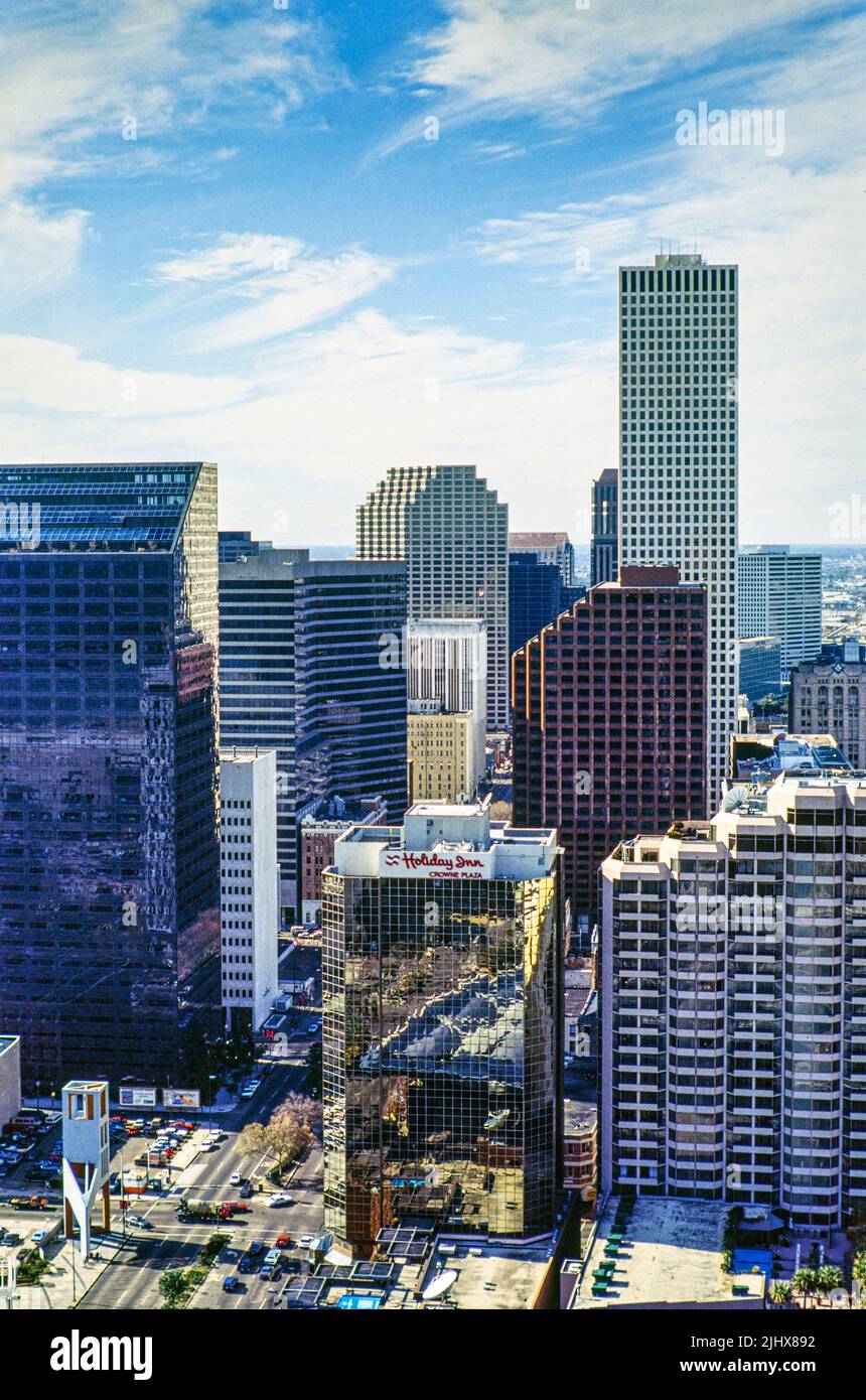 High rise office buildings in central business district, New Orleans ...