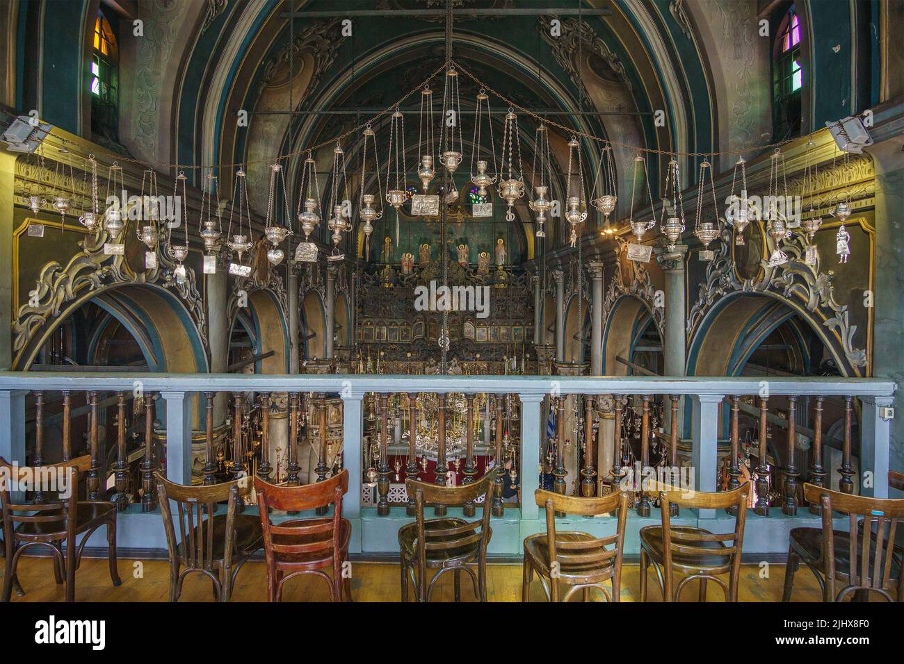 Interior view of Panagia Megalochari cathedral church (Virgin Mary) in ...