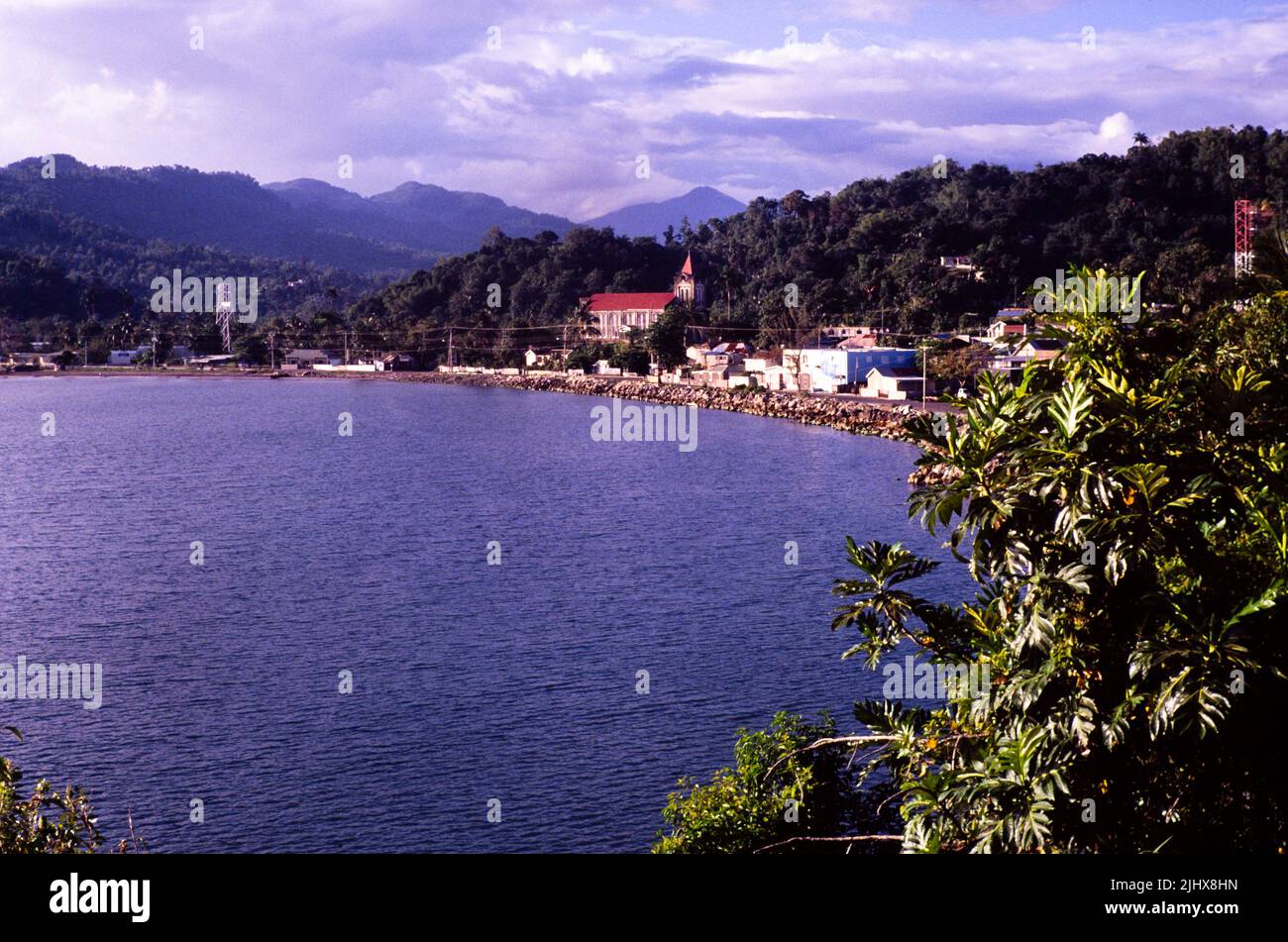 Coastal view East Harbour bay, Portland parish church, Port Antonio ...