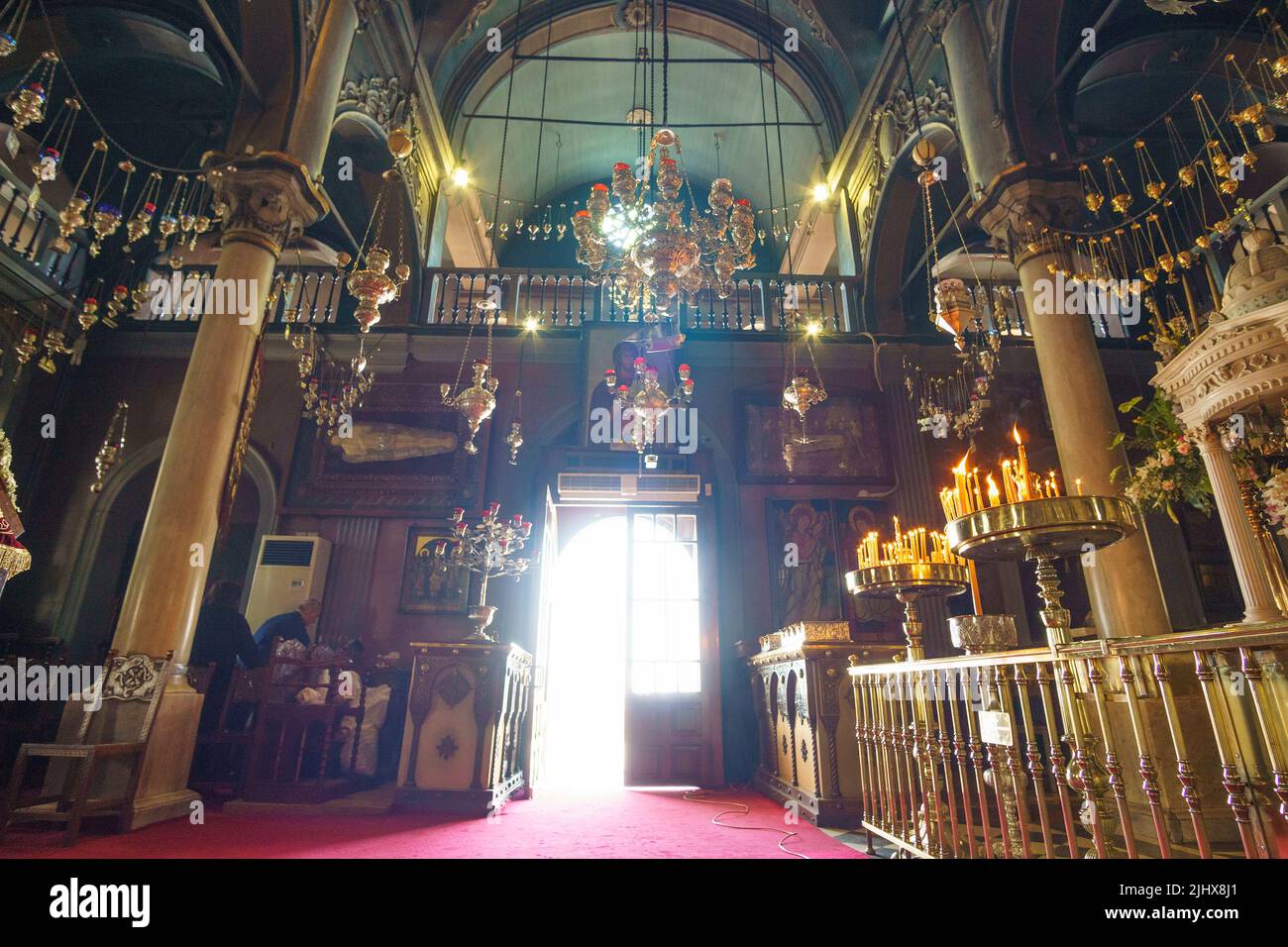Interior view of Panagia Megalochari cathedral church (Virgin Mary) in ...