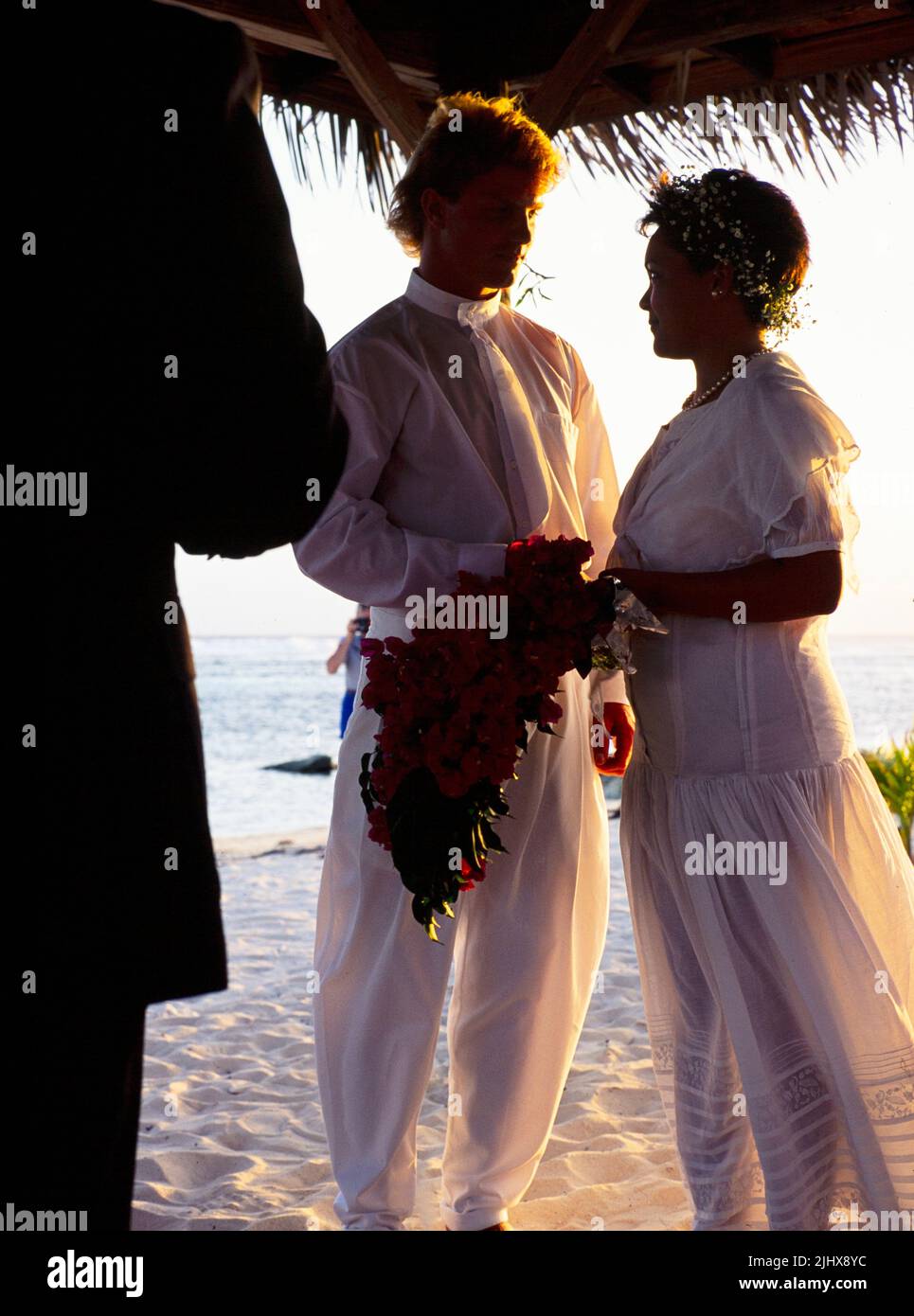 Wedding ceremony on the beach at Brac Reef, Cayman Brac, Cayman Islands ...