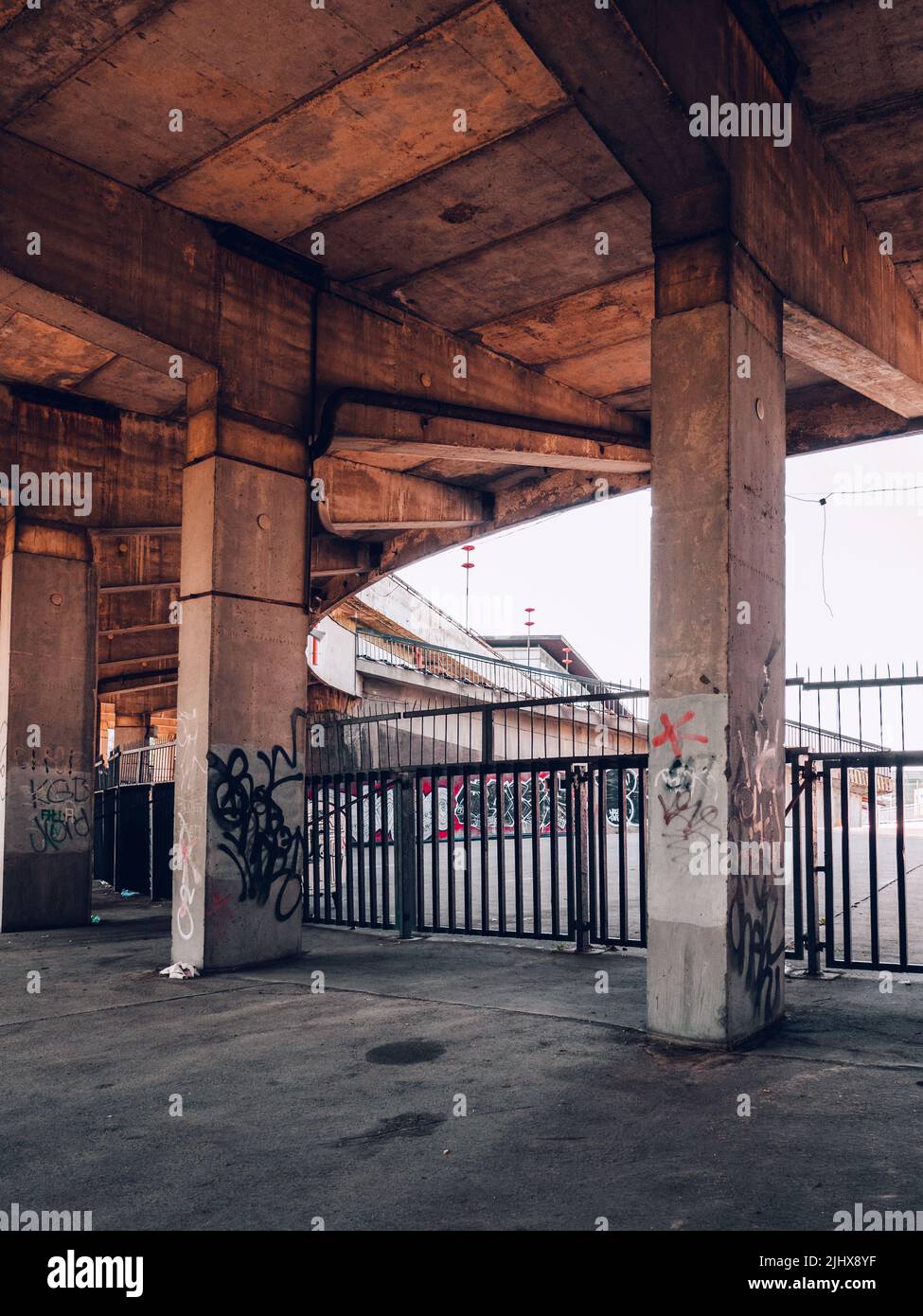 Old and closed stadium view Stock Photo - Alamy