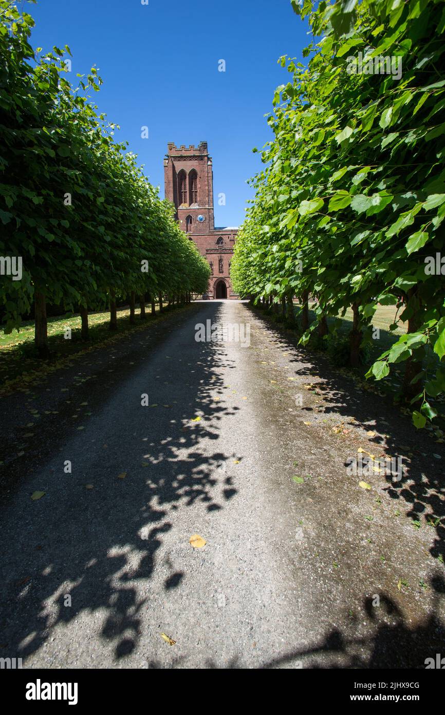 Village of Eccleston, England. Picturesque view of the late 19th ...