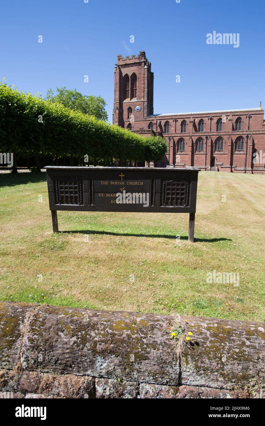 Village of Eccleston, England. Picturesque view of the late 19th ...