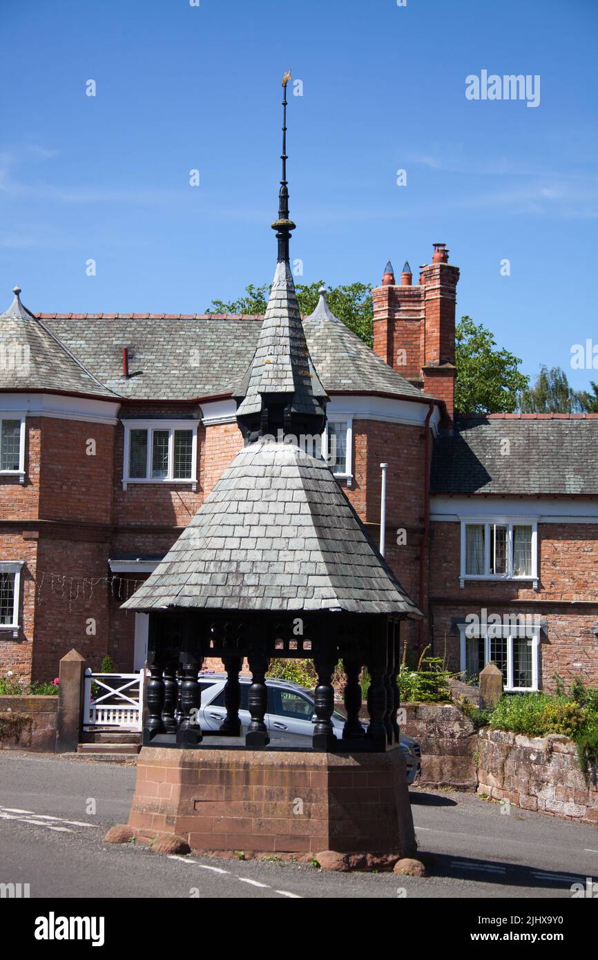 Village of Eccleston, England. Picturesque view of the 19th century ...