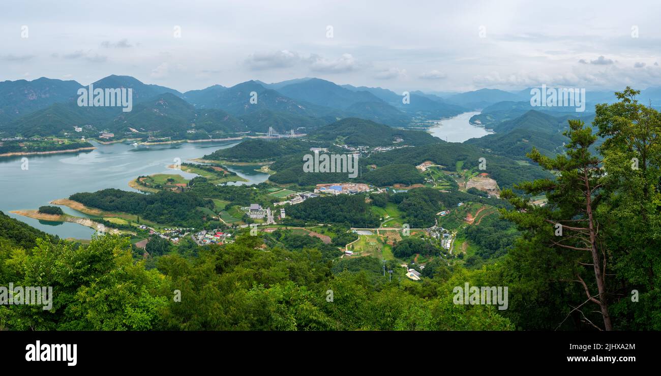 Cheongpung Lake near Jecheon city in Chungcheongbukdo province in South ...