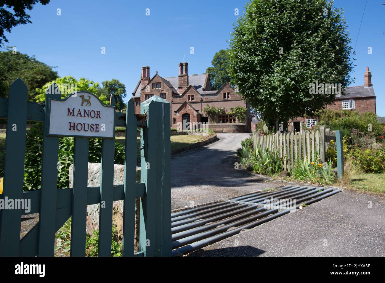 Village of Eccleston, England. Picturesque view of the Cheshire village ...