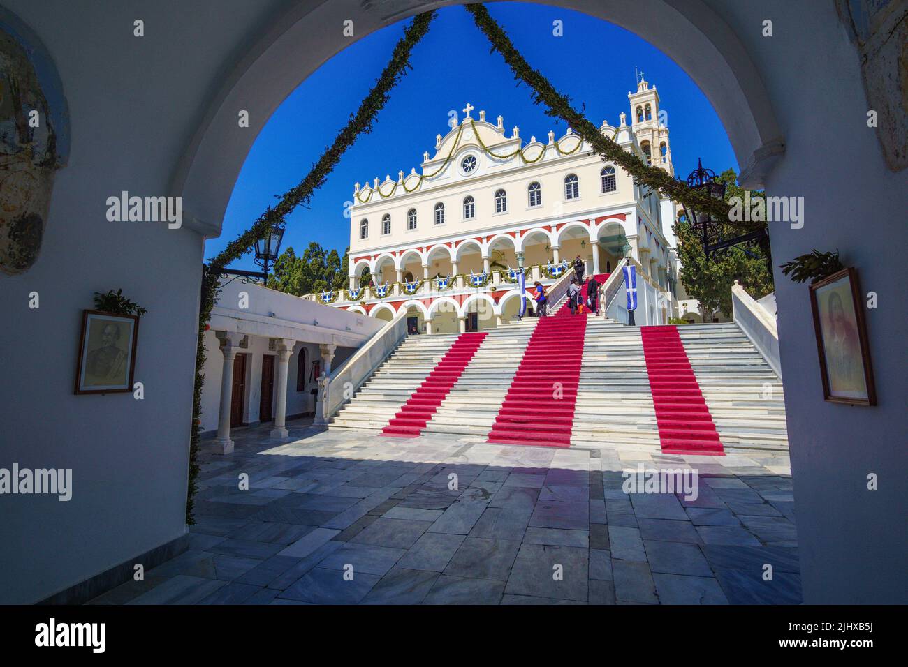 Exterior view of Panagia Megalochari cathedral church (Virgin Mary) in ...