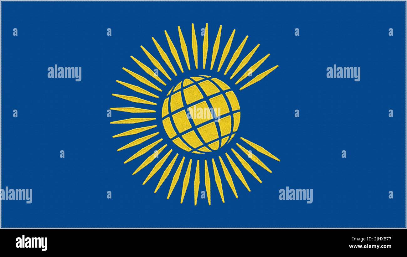 Commonwealth embroidery flag. Emblem stitched fabric. Embroidered coat ...