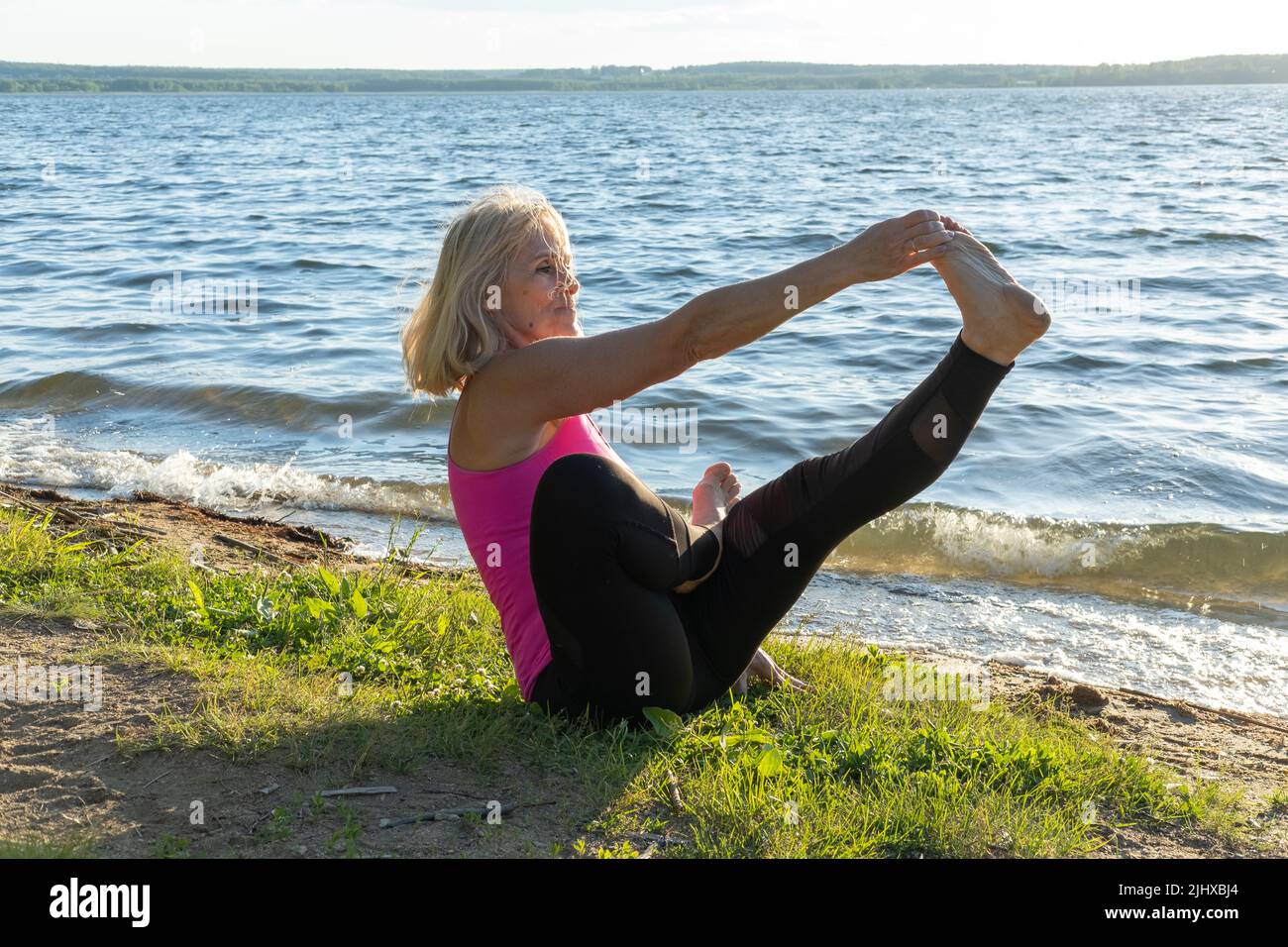 Attractive senior woman legs hi-res stock photography and images - Alamy
