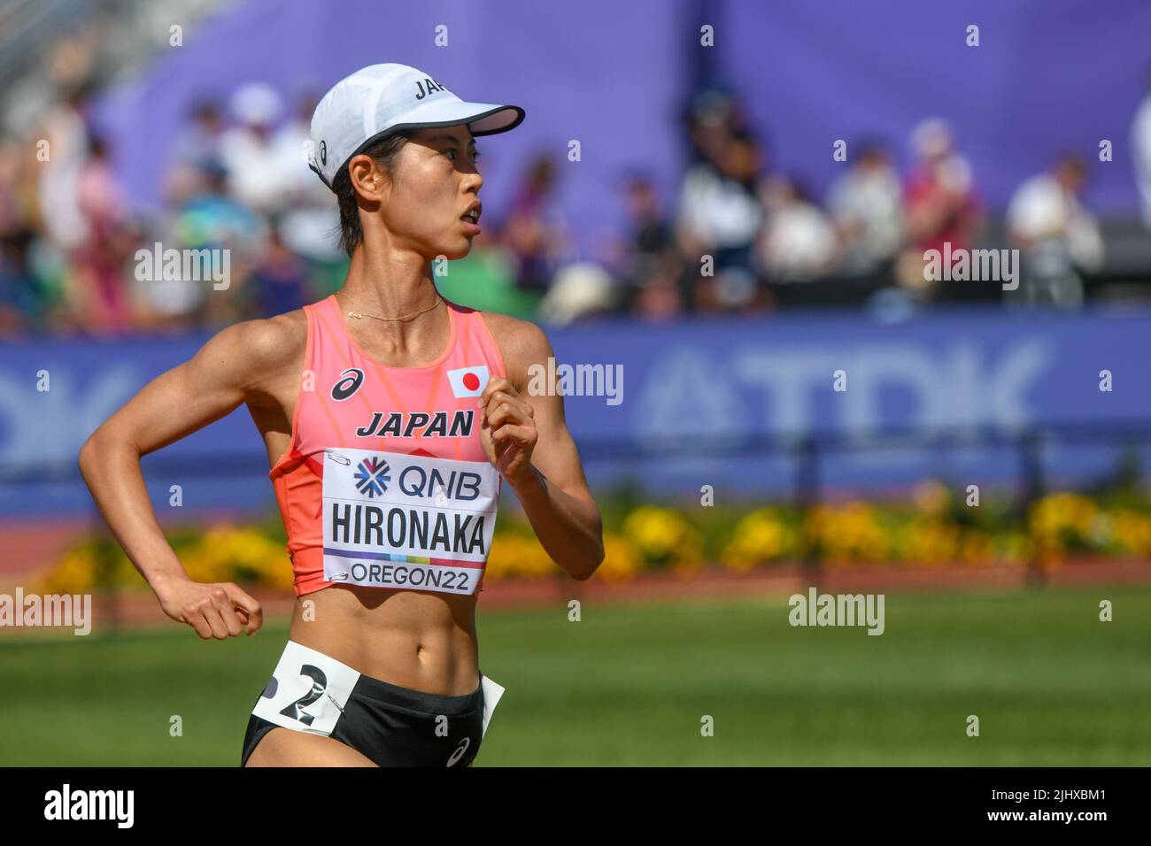 Ririko HIRONAKA of Japan in the heats of the 5000 meters during the ...