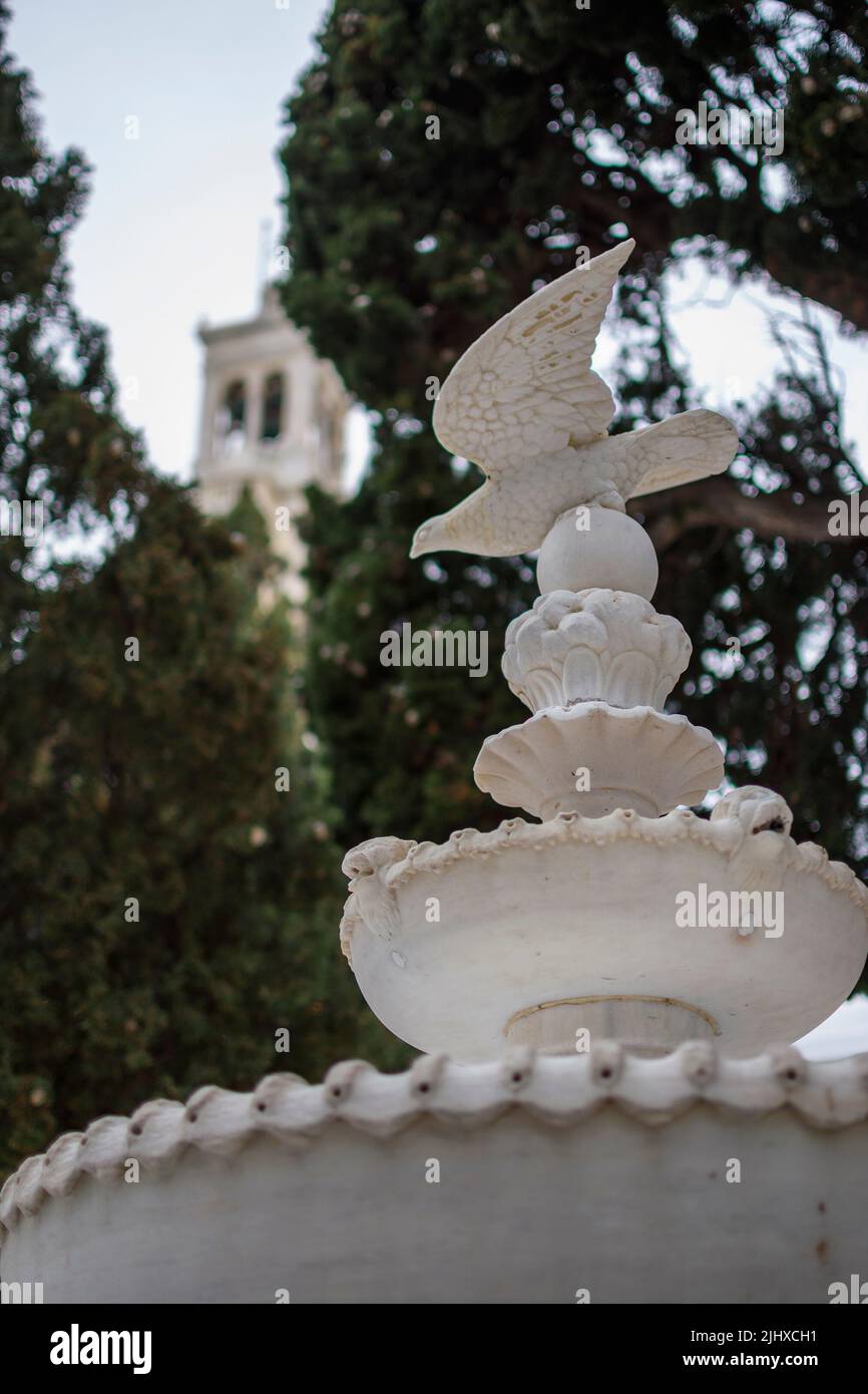 Exterior view of Panagia Megalochari cathedral church (Virgin Mary) in ...