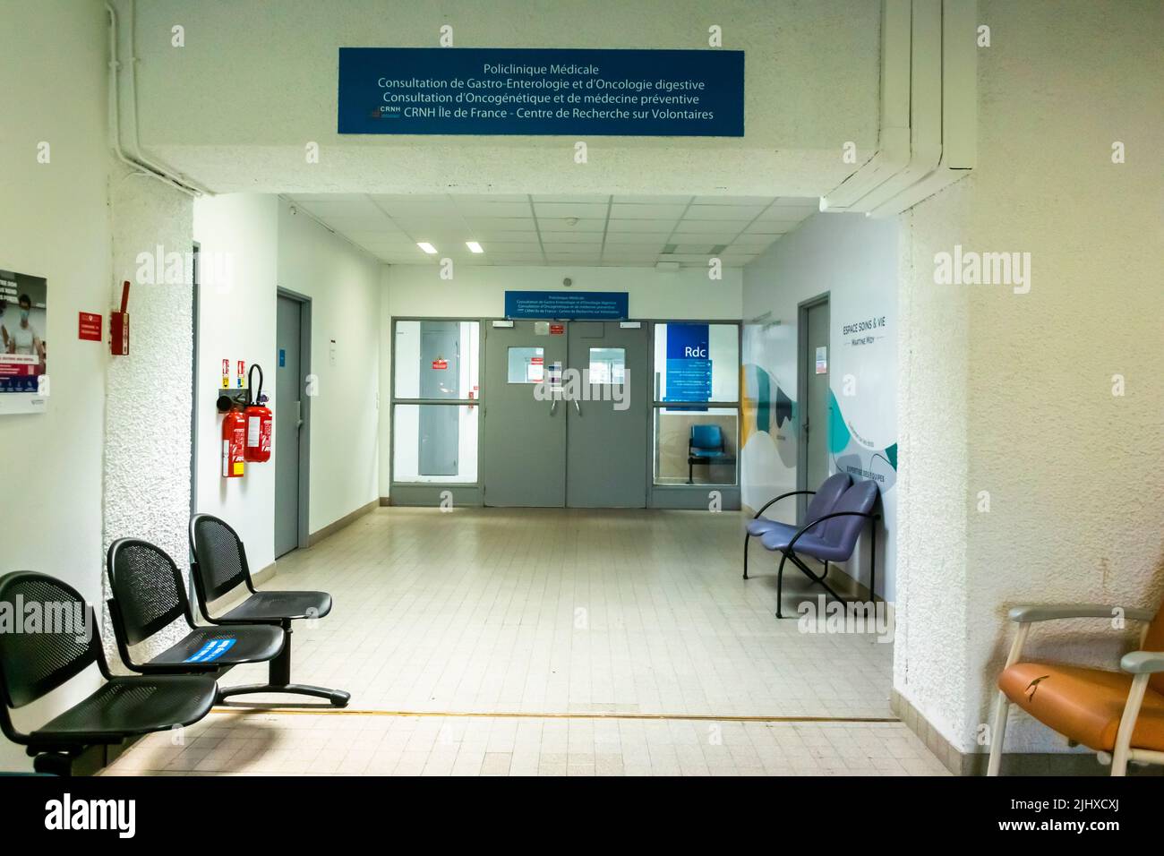 Bobigny, France, French Public Hospital, Avicenne, Hallway to ...