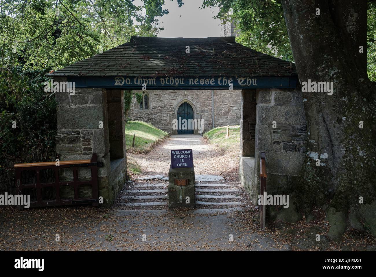 Exterior of St Mawnan and St Stephen's Church, Mawnan, Cornwall Stock ...