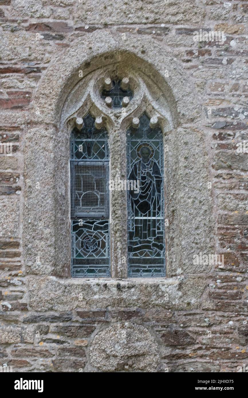 Exterior of St Mawnan and St Stephen's Church, Mawnan, Cornwall Stock ...