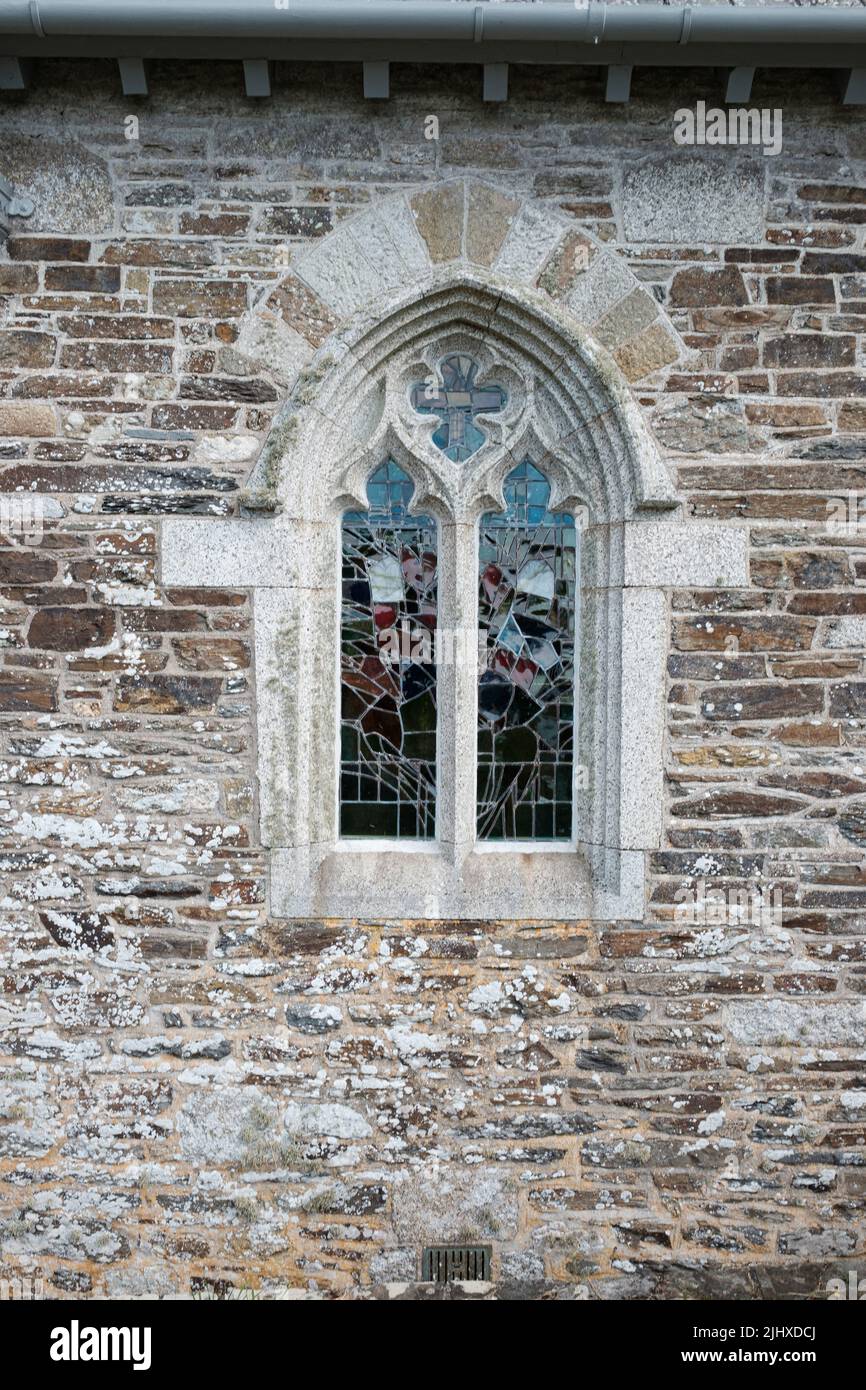 Exterior of St Mawnan and St Stephen's Church, Mawnan, Cornwall Stock ...