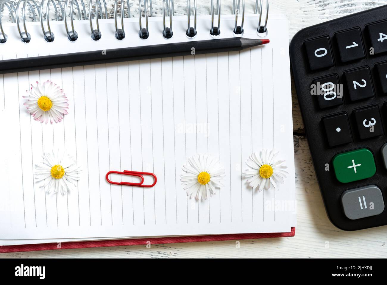 Important Messages Written On Notebook With Flowers, Pencil And Clip ...