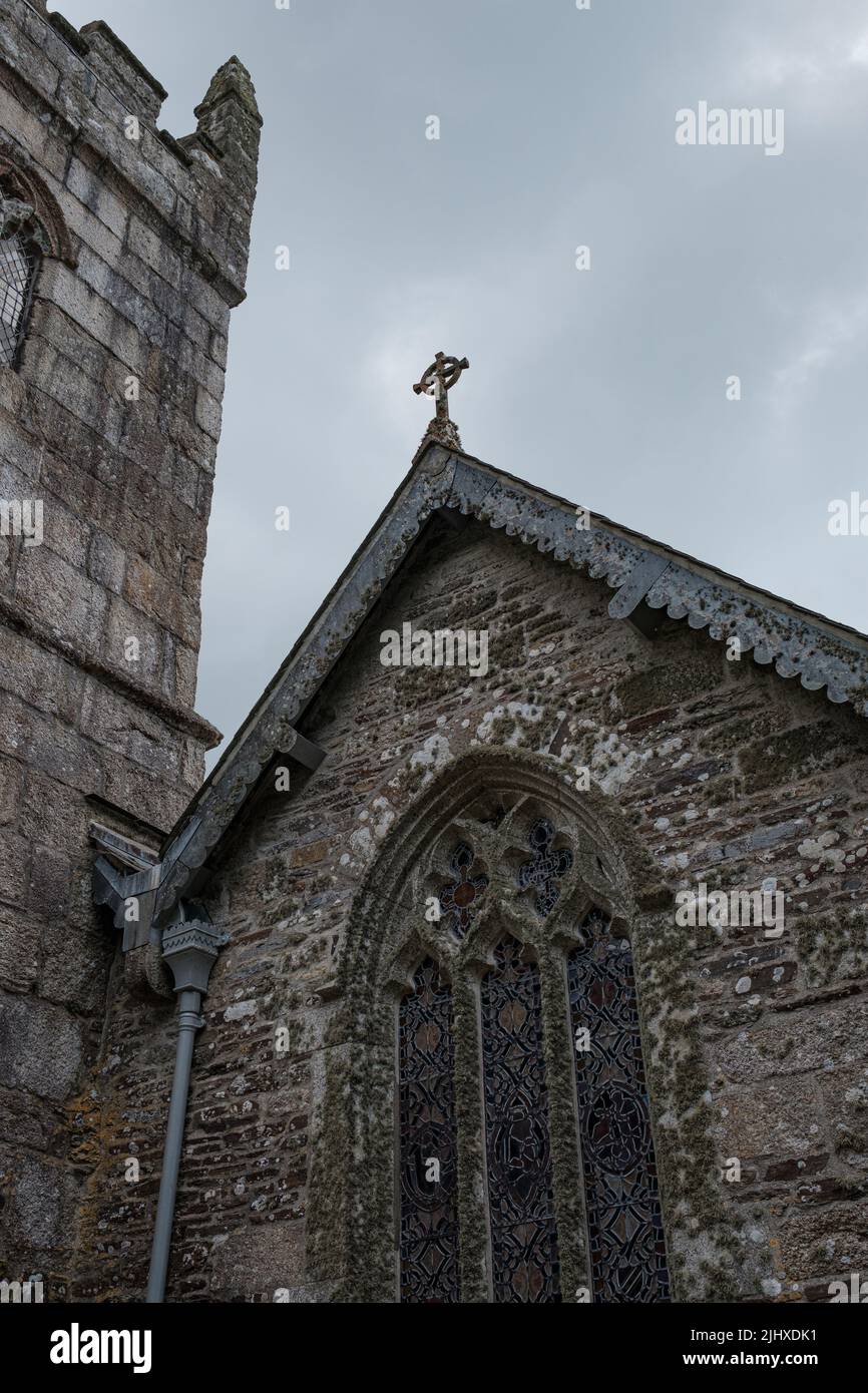 Exterior of St Mawnan and St Stephen's Church, Mawnan, Cornwall Stock ...