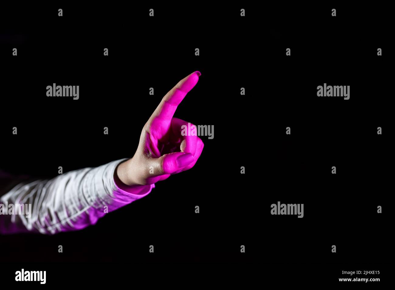 Hand Of Female Professional Pointing And Gesturing While Taking ...