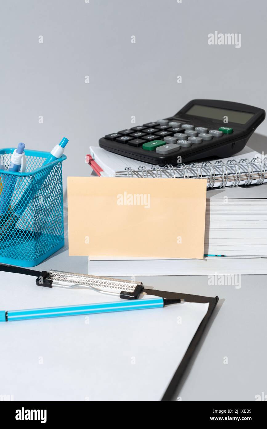 Important Messages Presented On Note On Desk With Pencils, Books ...