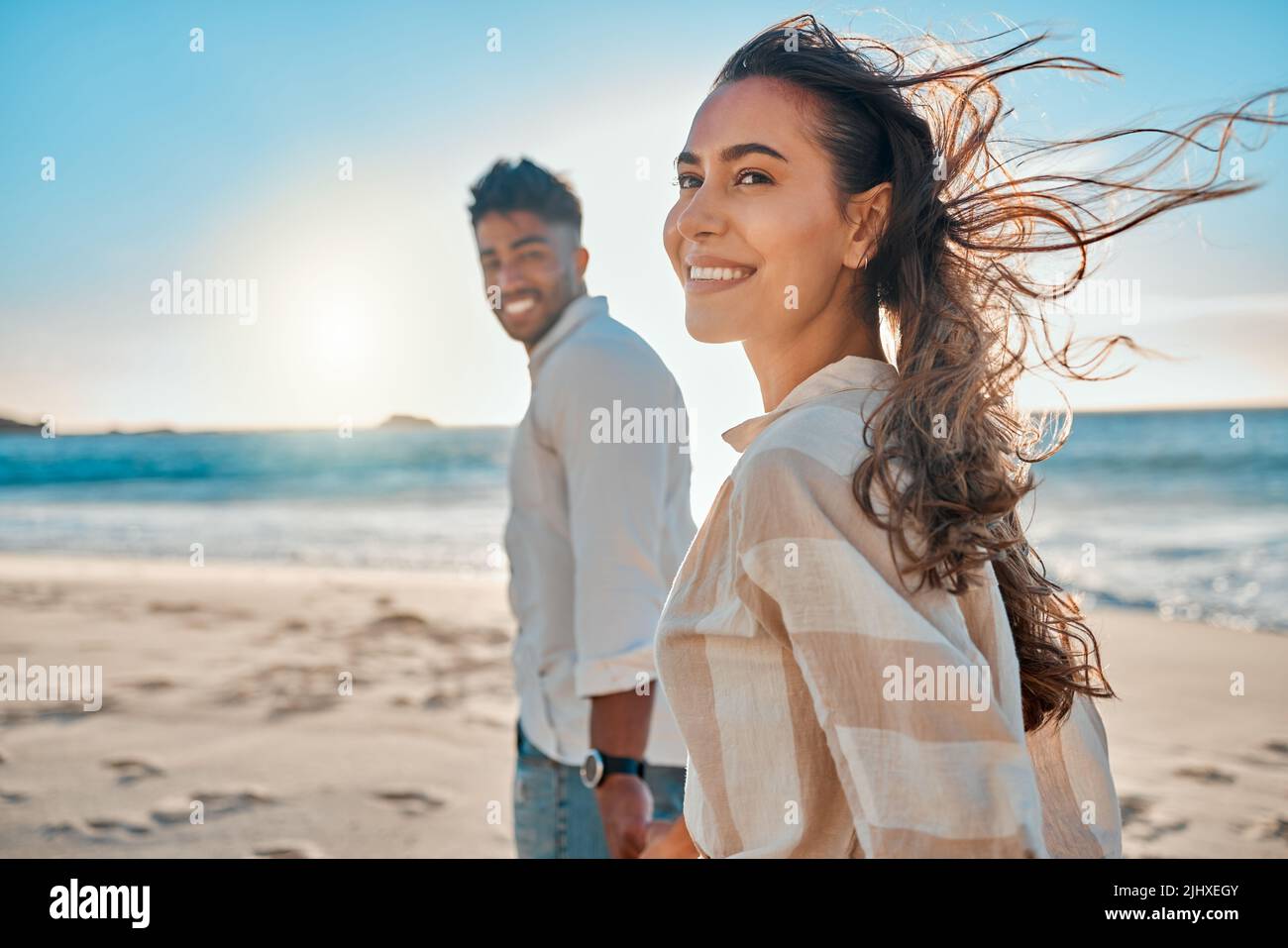 Lifes a beach with you. a young couple spending time together at the ...