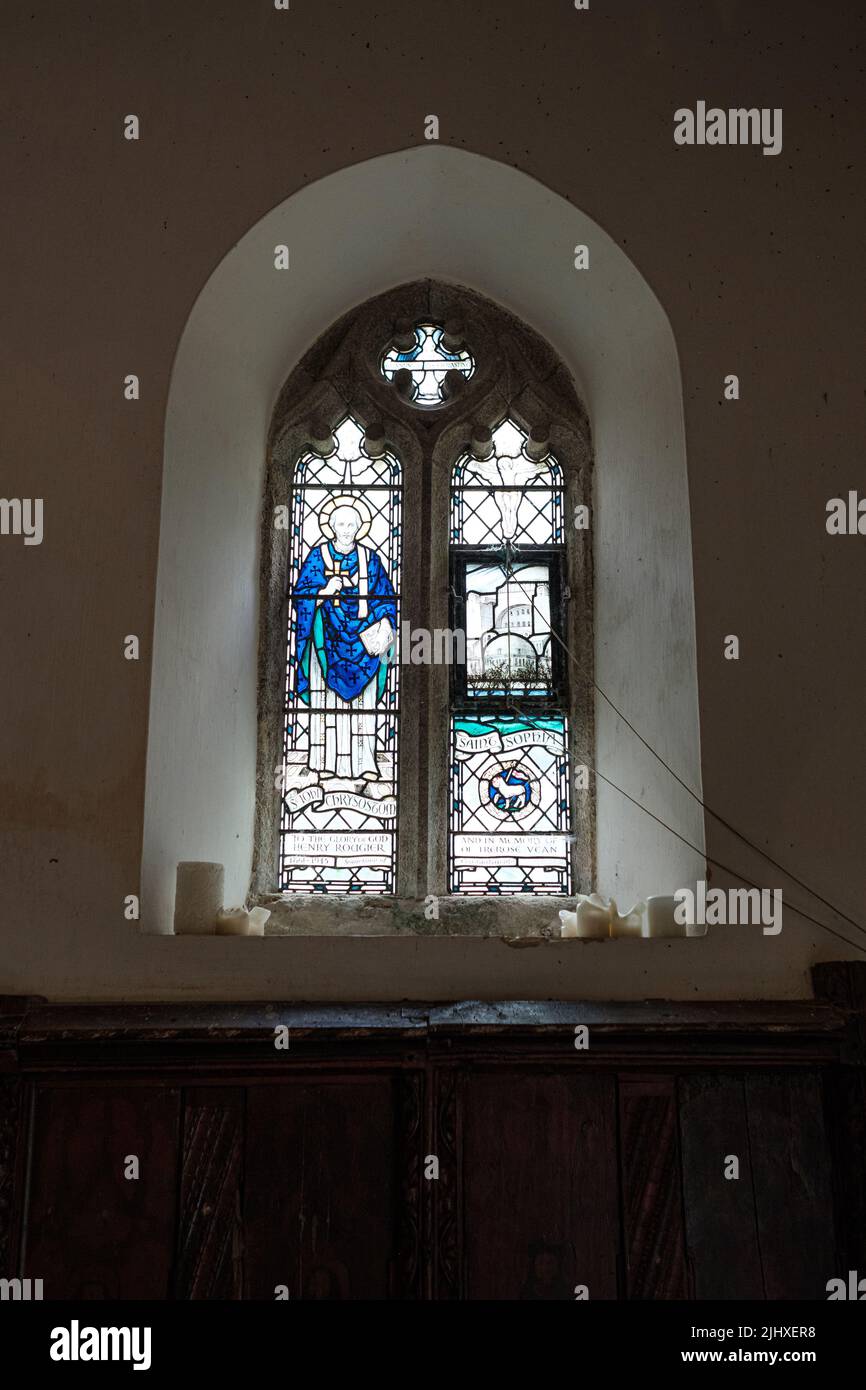Interior of St Mawnan and St Stephen's Church, Mawnan, Cornwall Stock ...