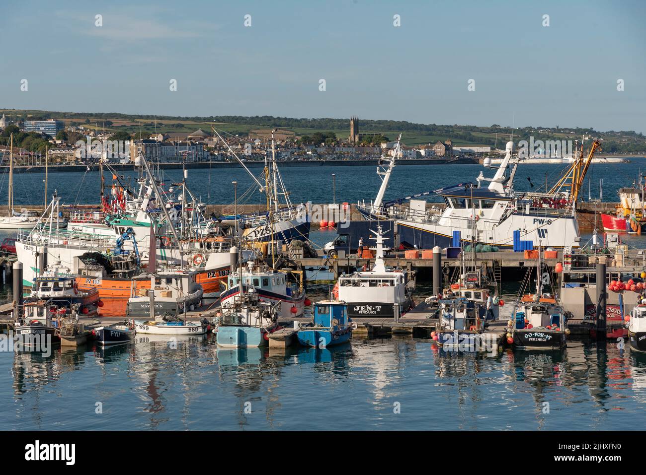 Newlyn Harbour, Penzance, Cornwall, England, UK. 2022. Commercial ...