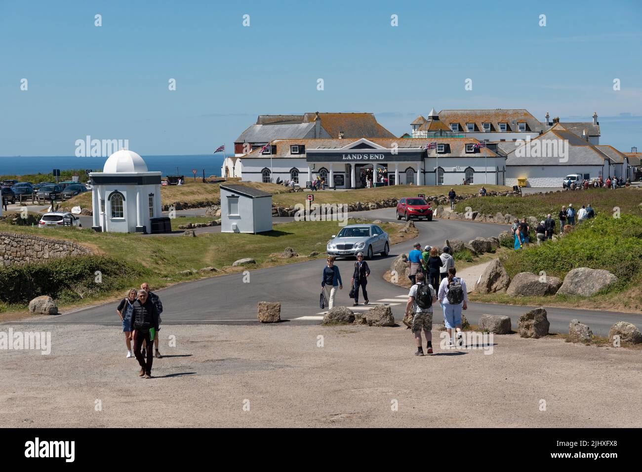 Lands End, Cornwall, England, UK. 2022. Lands End a famous tourist ...
