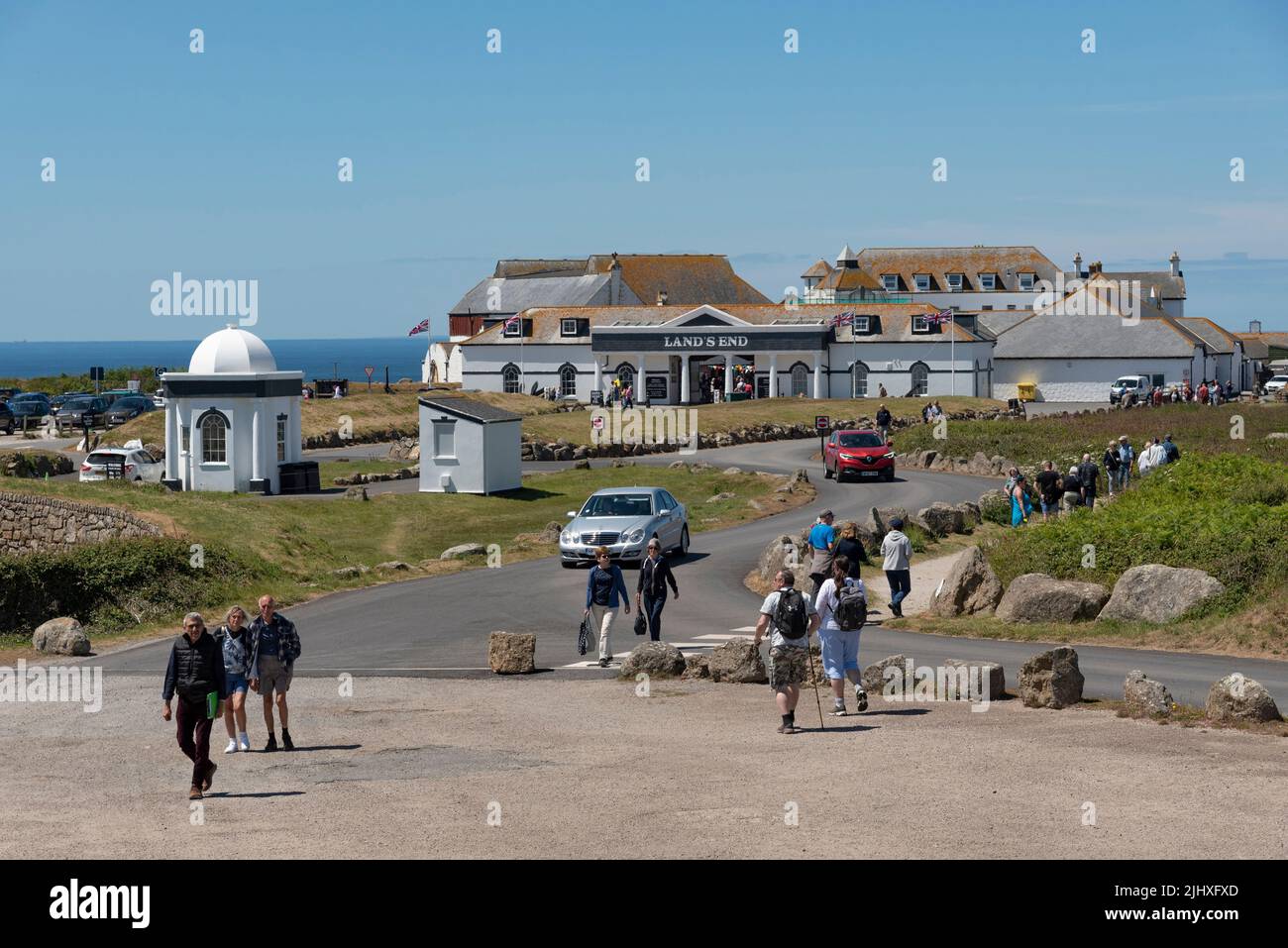 Lands End, Cornwall, England, UK. 2022. Lands End a famous tourist ...
