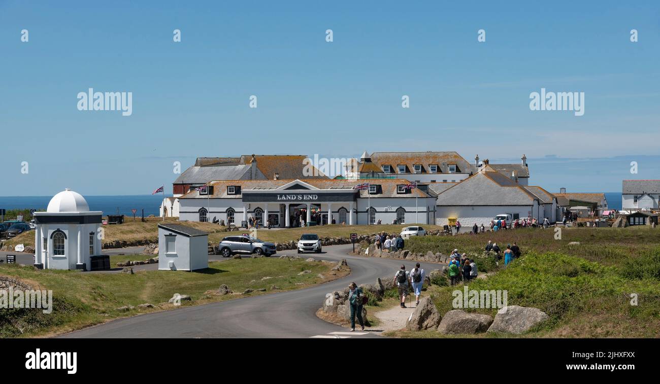 Lands End, Cornwall, England, UK. 2022. Lands End a famous tourist ...