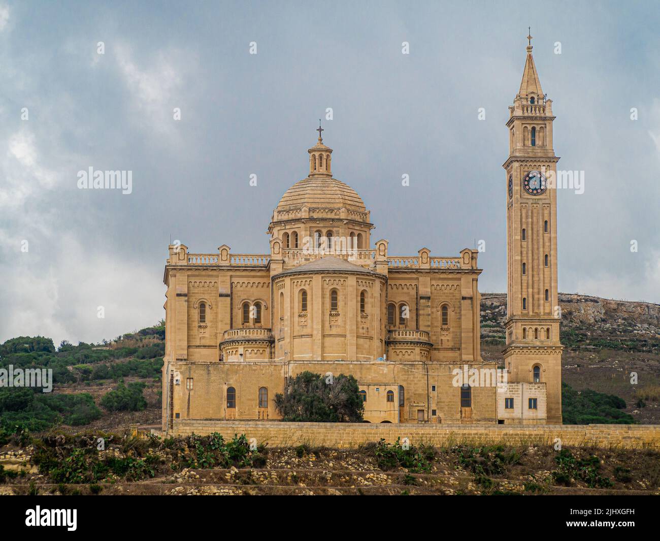 An aerial view of Basilica of the National Shrine of the Blessed Virgin ...