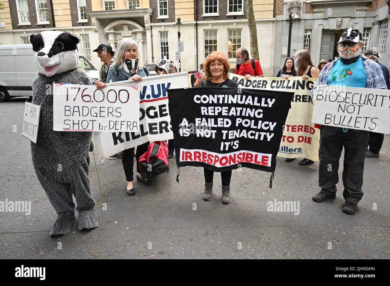DEFRA, London, UK. 21st July, 2022. Animal rights protestors against ...