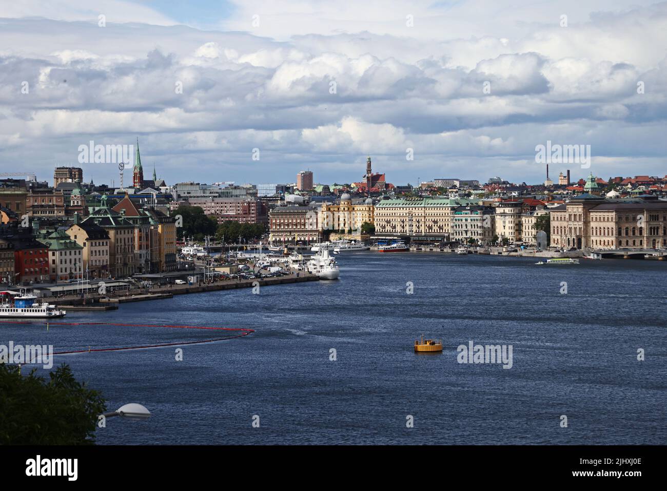 Daily life in Stockholm, Sweden, during Friday. View from Södermalm ...
