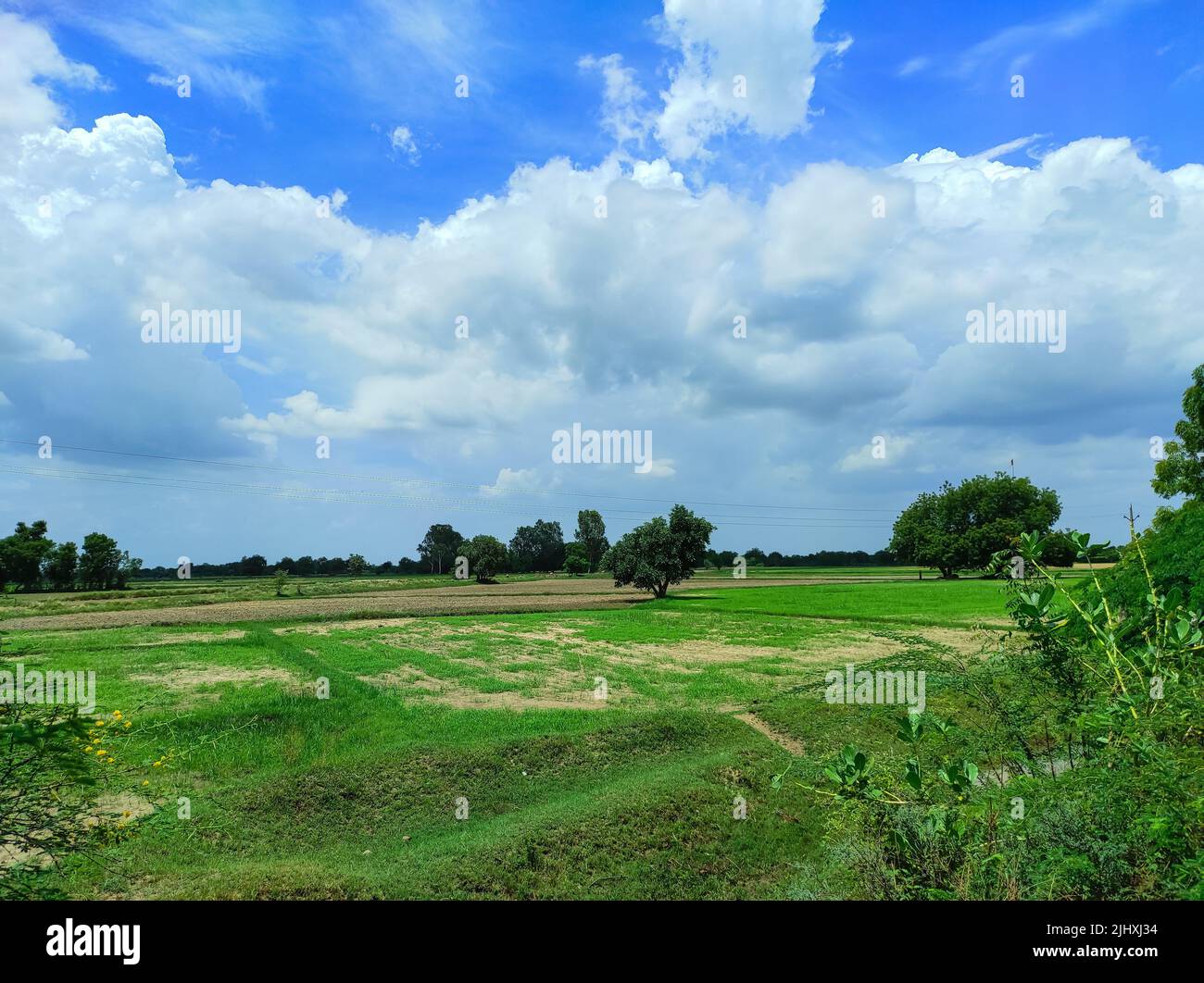 A Beautiful Shot Of Indian Village Farm Stock Photo - Alamy