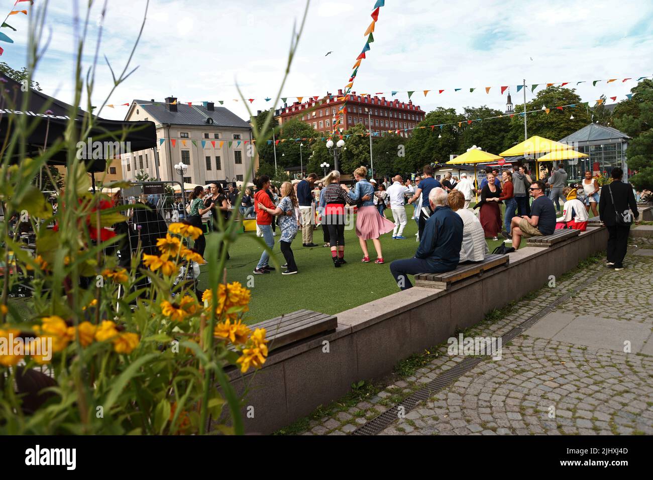 Daily life in Stockholm, Sweden, during Friday. In the picture: Swing ...