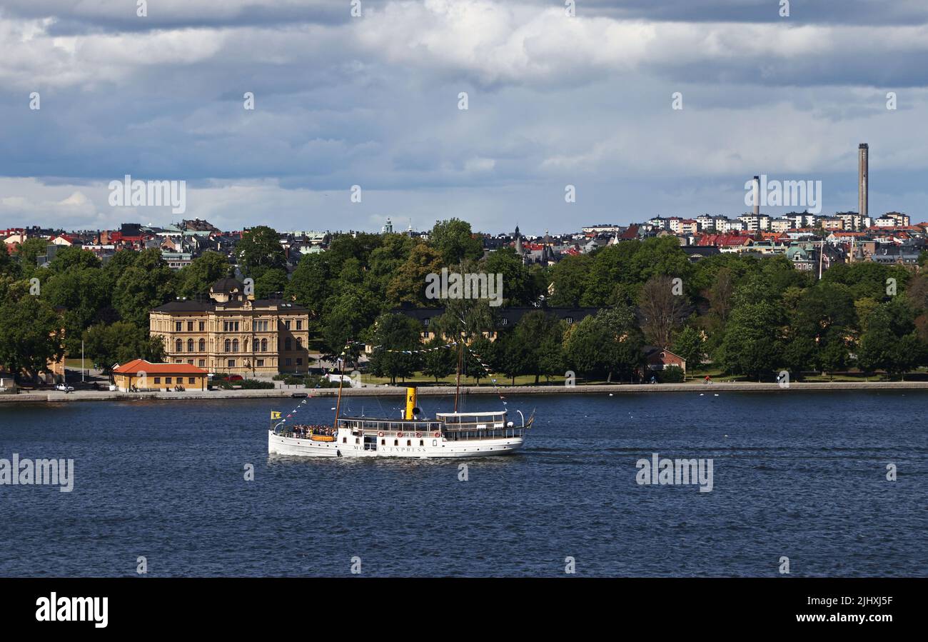 Daily life in Stockholm, Sweden, during Friday. View from Södermalm ...