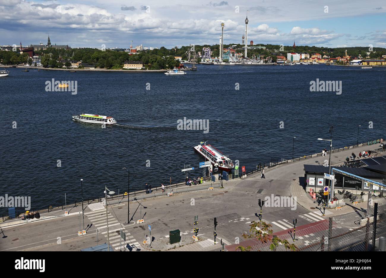 Daily life in Stockholm, Sweden, during Friday. View from Södermalm ...