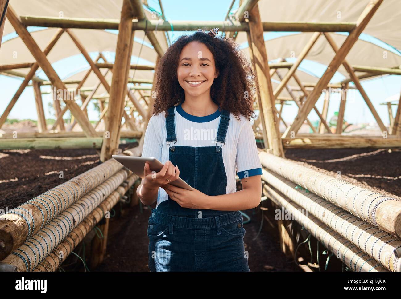 I keep all crop maintenance on digital record. Portrait of a young ...