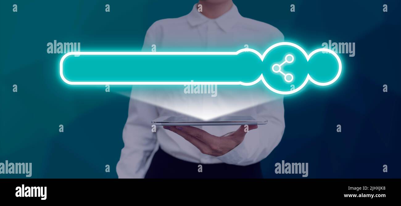 Businesswoman Holding Tablet With Search Bar With New Ideas Popping Out ...