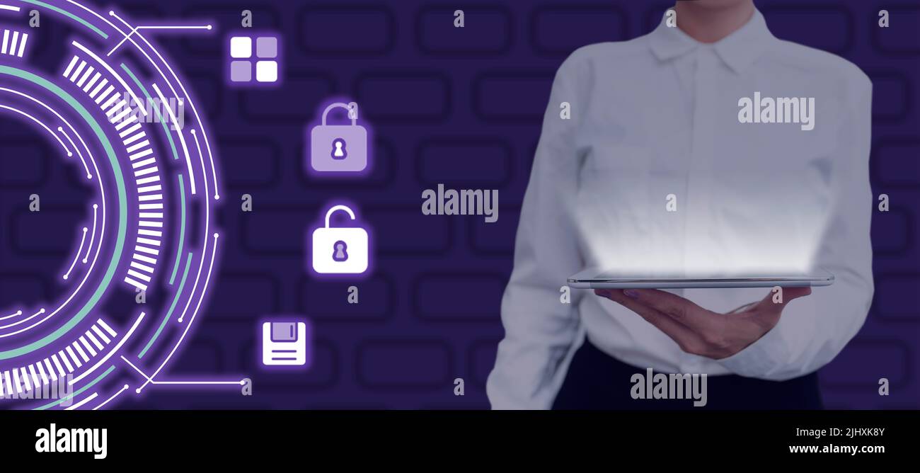 Man Introducing Computer Technology With Tablet In Hand. Businessman ...