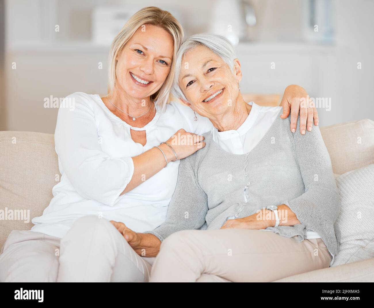 Ill always cherish my mother. a mother and daughter spending time together at home Stock Photo ...
