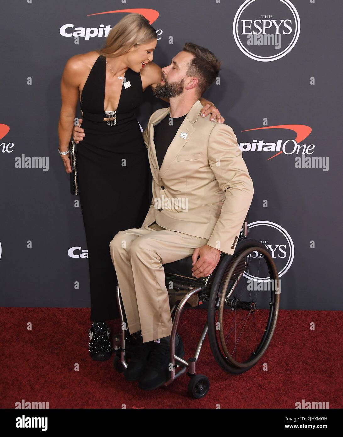 Los Angeles, USA. 20th July, 2022. (L-R) Oksana Masters and Aaron Pike ...